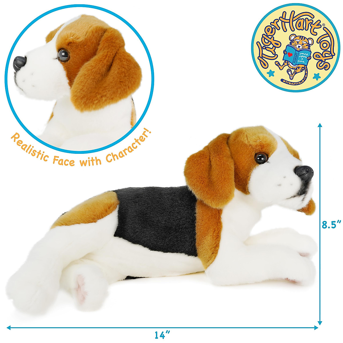 TigerHart Burkham The Beagle - 14 Inch Stuffed Animal Plush