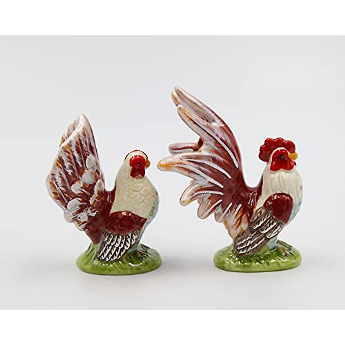 Appletree Design 31968 A Day in the Country Rooster Salt and Pepper Set, 4-3/8-Inch