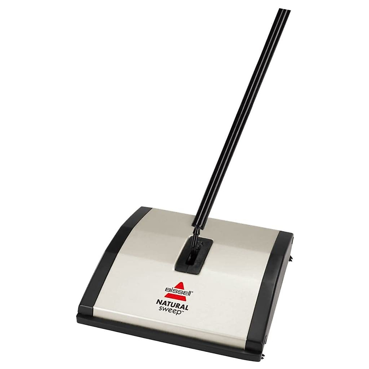 Bissell Natural Sweep Carpet and Floor Sweeper with Dual Rotating System and 2 Corner Edge Brushes, 92N0A, Silver