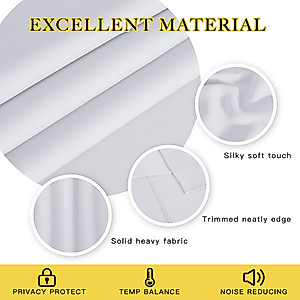 NICETOWN Vertical Blinds for Sling Door - Silver Grommet Top Blackout Window Curtains, Privacy Blinds for Patio, Extra Wide Drapes (Greyish White, W100 x L84)