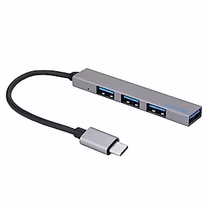 WJCCY Type-C to 4 USB Hub Expander Thin Mini Portable 4-Port USB 2.0 Hub USB Power Interface Laptop Tablet Comput