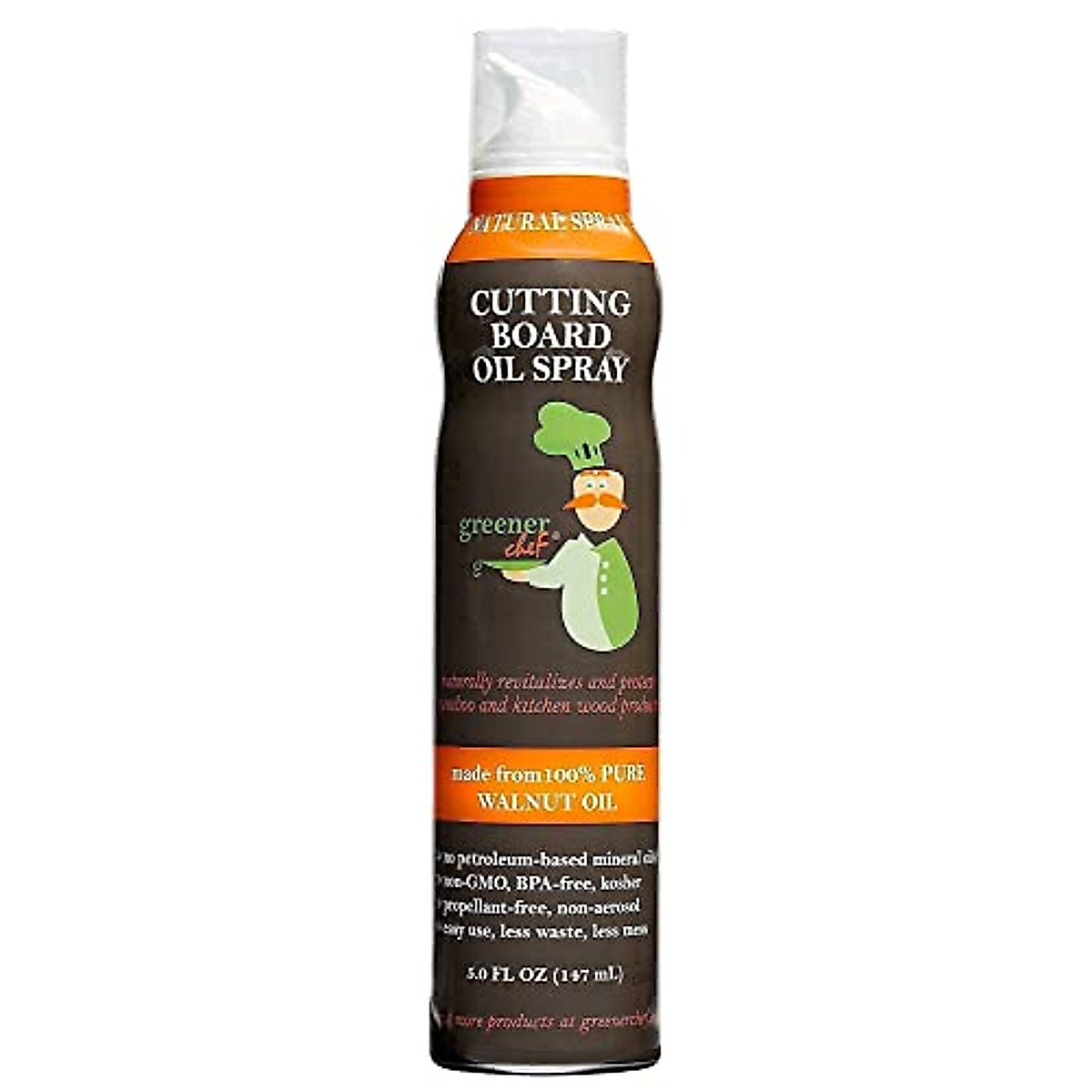 Extra Large Bamboo Cutting Board and Food Grade Oil Spray by Greener Chef