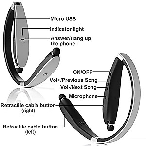Frogued SX-991 Wireless Earbud Stereo Intelligent Noise Reduction Foldable Bluetooth-compatible5.0 Neck Hanging Sports Earphone