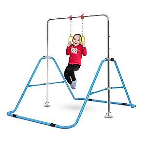 ONETWOFIT Gymnastics Bars Kids Kip Training Bars for Home,Folding Horizontal Bars with Adjustable Height,Practice Bar Gymnastic,Junior Training Bar for Child OT228