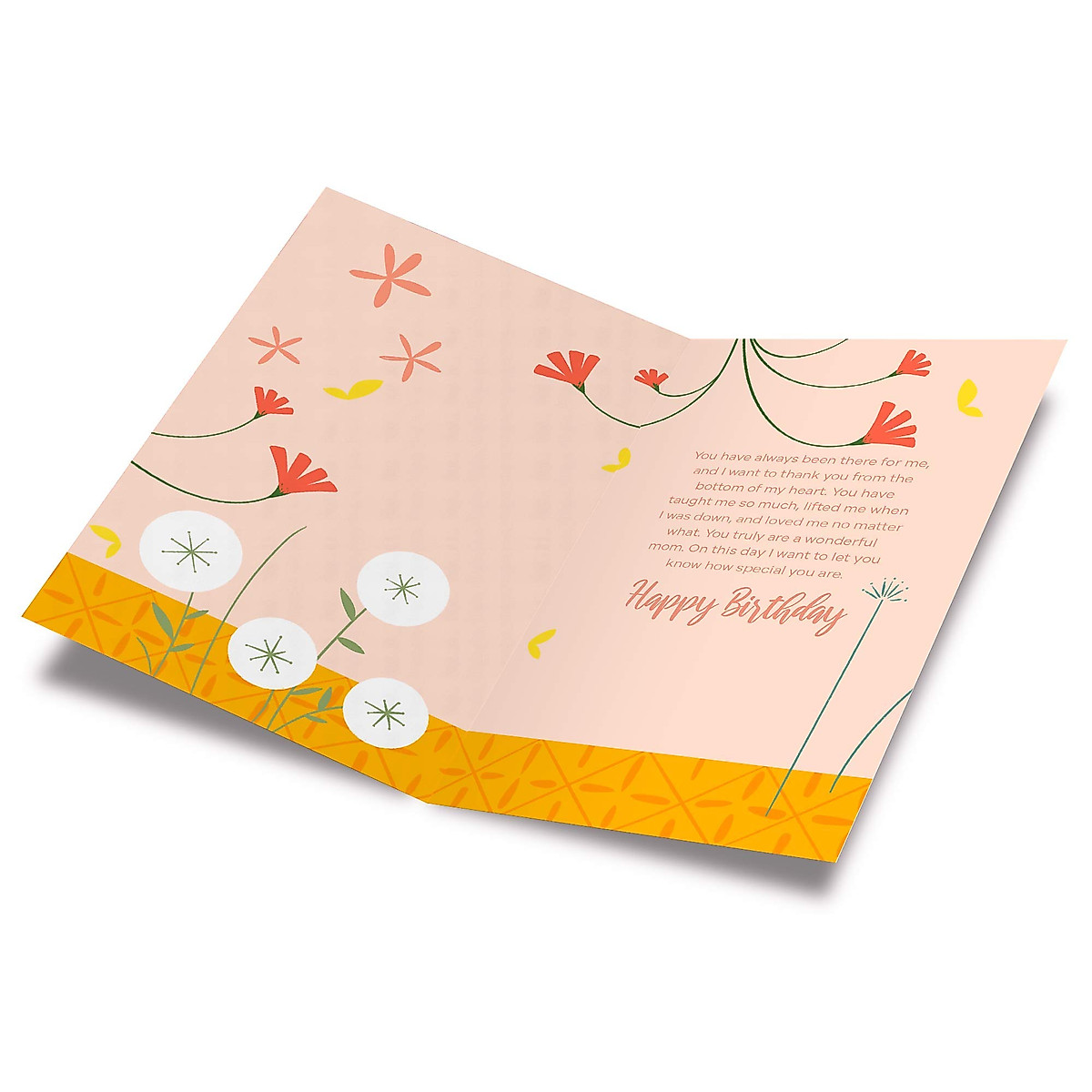Prime Greetings Happy Birthday Card For Mom, Made in America, Eco-Friendly, Thick Card Stock with Premium Envelope 5in x 7.75in, Packaged in Protective Mailer