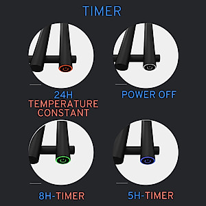 senplus Heated Towel Rack, Towel Warmer with Timer, Wall Mounted hot Towel Warmer Rack for Bathroom, Hardwired or Plug-in Models Vertical Towel Heater Black