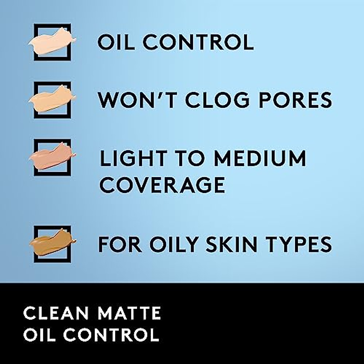 COVERGIRL, Clean Matte Liquid Foundation, Ivory 505, 1 oz, 1 Count (packaging may vary)