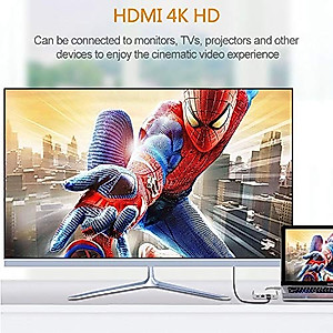 Leya-US Spare Part HW-TC42 4 in 1 Type-C/USB-C Multifunctional Extension HUB Adapter