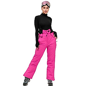 Women's Detachable Ski Bib Pants Ladies Outdoor Windproof Waterproof Snow Pants Waterproof and Breathable,style4 S