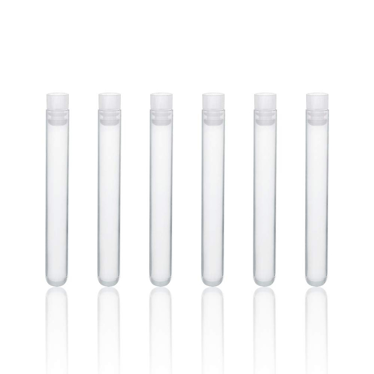 ULAB Scientific White Tube Rack and Plastic Test Tubes Set, Include 1pc of White Tube Rack, 60pcs of Plastic Macaroon Party Tubes Shot Glasses, Nature Color, UTR1015