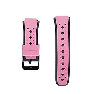 UFonding TBidder Universal Convex Watchband with 20mm Link Steel Bar Width Fit for Kids 4G Smart Watch (Pink)
