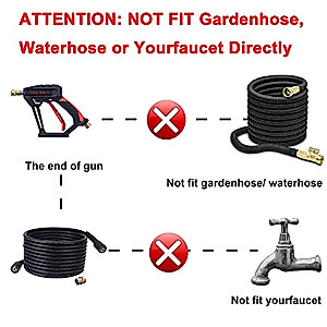 Tool Daily Short Pressure Washer Gun with Foam Cannon, 1/4 Inch Quick Connector, with 5 Pressure Washer Nozzle Tips, 1 Liter