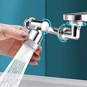 Rotating Faucet Extender,360°+1080°Swivel Robotic Arm Extension Faucet with 2 Water Outlet Modes,Suitable for Bathroom Sink Spray Accessories, Used for Facial,Rye,Hair and Mouthwash Portable Cleaning