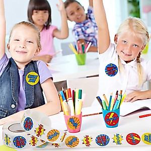 1000 Pieces Reward Stickers for Teachers,Fun Motivational Stickers Labels for Kids Students School Classroom in 16 Designs Styles (2 Rolls)