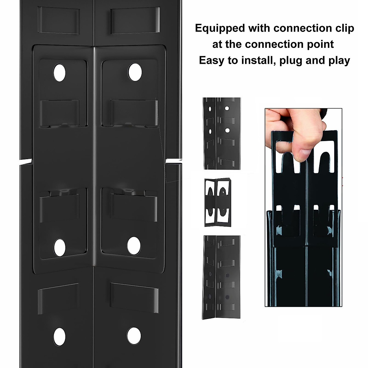 5-Tier Metal Shelving Unit - Black Utility Storage Racks - H 79" W 39.5" D 20", Adjustable Garage Storage Shelves - Boltless Assemble Heavy Duty Storage Shelves for Warehouse Pantry Basement Kitchen