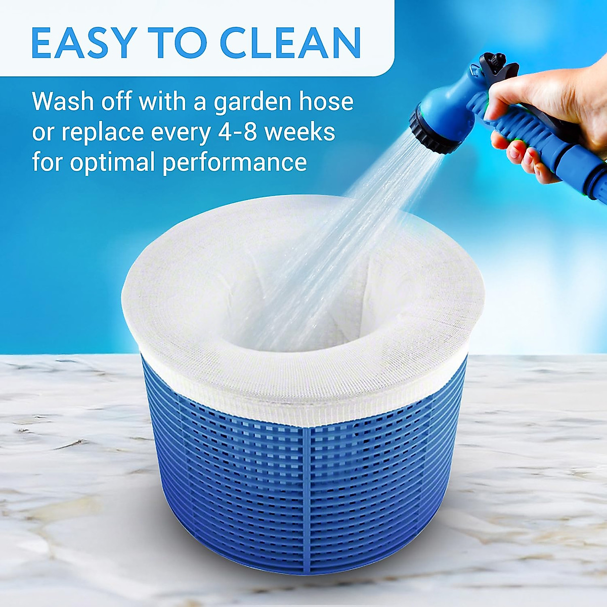 Impresa Products 20-Pack of Pool Skimmer Socks - Excellent Savers for Pool Filters, Baskets, and Skimmers - The Ideal Sock/Net/Saver to Protect Your Inground or Above Ground Pool