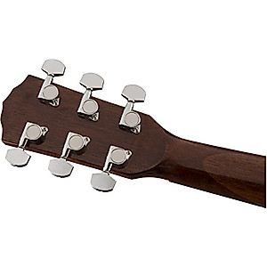 Fender CD-60S Solid Top Dreadnought Acoustic Guitar, Left Handed - Natural Bundle with Gig Bag, Tuner, Strap, Strings, Picks, and Austin Bazaar Instructional DVD