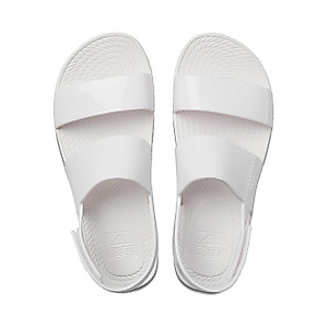 Reef Women's Water Vista Sandal, White Shine, 6