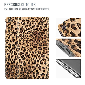 iPad 9th Generation Case, iPad 8th Generation Case, iPad 7th Generation Case, iPad 10.2 Case for Girls Women, iPad Case 9th Generation Adjustable Multi Viewing Stand Auto Wake/Sleep, Leopard