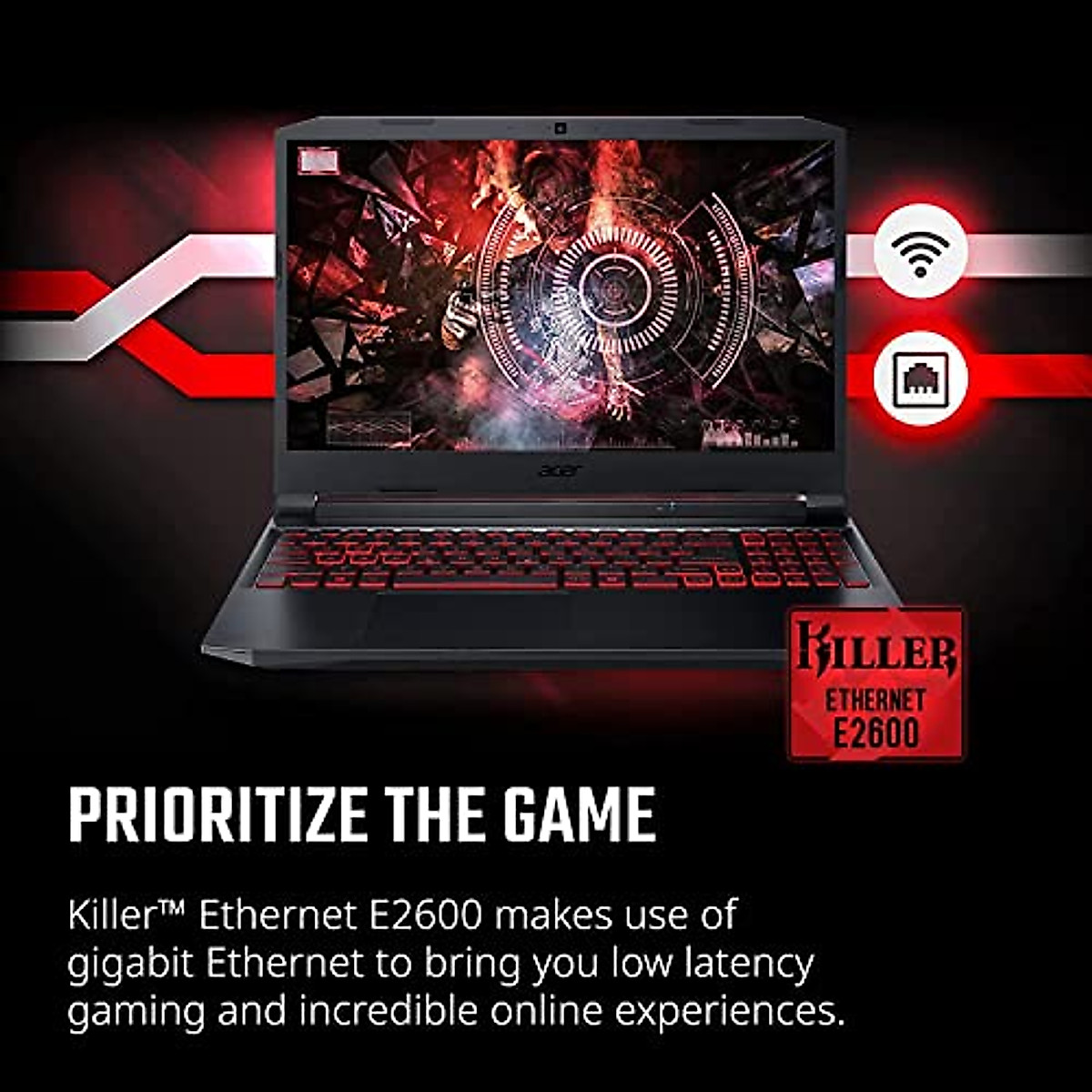 Acer Nitro 5 15.6" FHD 144Hz Gaming Notebook, Intel Core i7-11800H Processor, NVIDIA GeForce RTX 3050 Ti, 4 Ports, Killer Wi-Fi, Backlit Keyboard, HDMI, Webcam, Win 11 Home (32GB RAM | 2TB SSD)