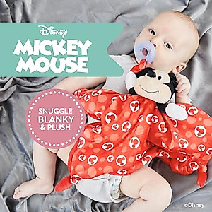 KIDS PREFERRED Disney Baby Mickey Mouse Plush Stuffed Animal Snuggler Lovey Security Blanket 13.18" x 13.18" x 3.5"