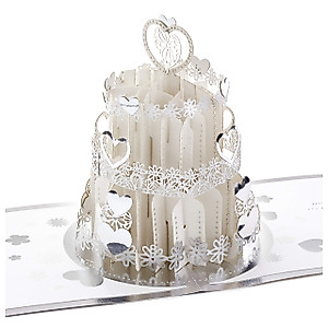 Hallmark Signature Paper Wonder Pop Up Engagement, Bridal Shower, Wedding Card (Wedding Cake) (1299RZH1136)
