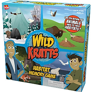 Goliath Wild Kratts Habitat Memory Game - Classic Memory Gameplay with Creative Storytelling - Learn Animal Facts While You Play, Ages 5 and Up, 2-4 Players
