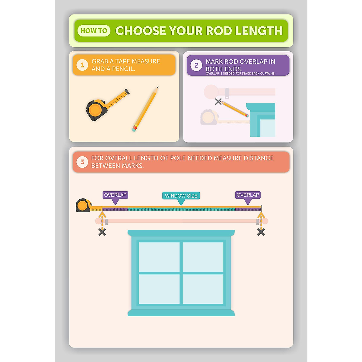 Ivilon Drapery Window Curtain Rod - End Cap Style Design 1 Inch Pole. 48 to 86 Inch Color Warm Gold