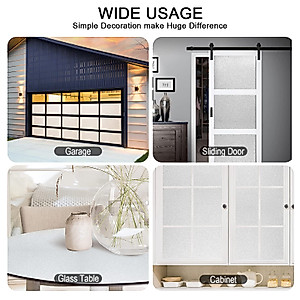 48 X 157.5inch Frosted Glass Window Film, Shackcom Bathroom Window Privacy Film - Non Adhesive Static Cling - Sun UV Blocking Heat Control Door Window Covering Decals for Home