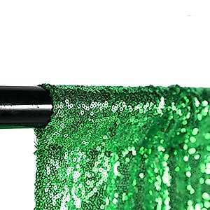 Sequin Backdrop 8FTx2FT Apple Green Curtain Panels Sequin Fabric Photography Background Wedding Photo Booth Backdrop Birthday Baby Shower Glitter Curtain for Women Girls Party DIY
