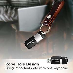 Gigastone V10 64GB 2-Pack USB 2.0 Flash Drive Thumb Drive Memory Stick Pen Drive Capless Retractable Design (Blue&Orange)