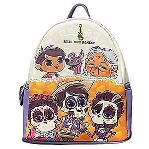 Loungefly Women's Disney Chibi “Coco Family” Double Strap Shoulder Bag Purse