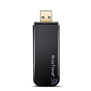 BrosTrend 1200Mbps USB WiFi Network Adapter for Laptop, Desktop PC of Windows 11/10/8/7, USB 3.0, Wireless Adaptador AC1200 Dual Band 5GHz/2.4GHz