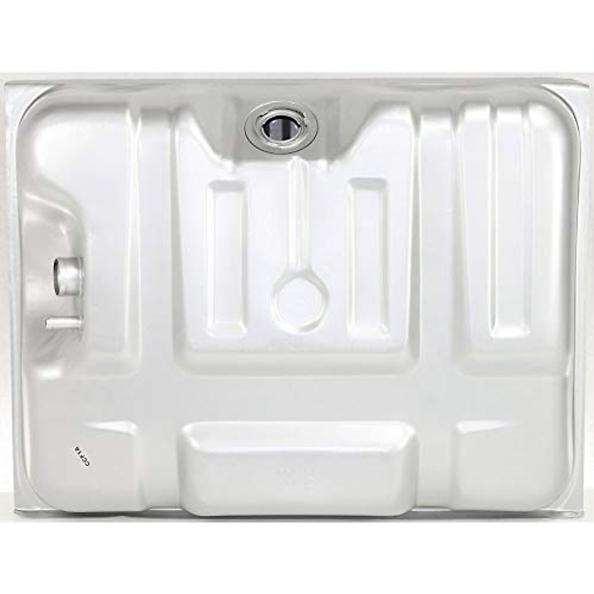 Evan Fischer Fuel Tank Set of 2 Compatible With 1973-1978 Ford F-100 and 1973-1978 F-250 Silver Steel