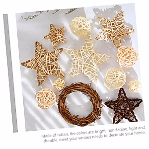 NOLITOY 9 Pcs Coffee Table Dining Table Rattan