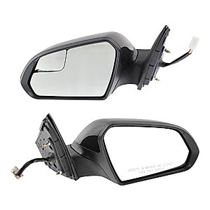 Kool Vue Driver & Passenger Side Power Heated Mirrors for Hyundai Sonata 2015-2017 With Signal Light; Without Blind Spot Monitor & Memory Paintable