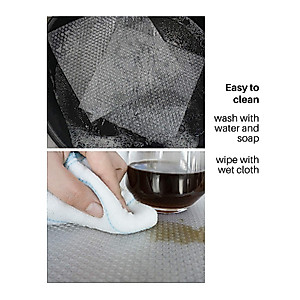 Shelf Liners for Kitchen Cabinets, 12 Inch X 25 Feet (295 Inch) Shelf Liner, Non-Adhesive Washable Drawer Liners for Kitchen, Cabinet Liners for Shelves by DF DUALFERV