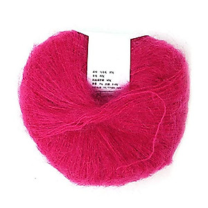 UPQRSG Wool Yarn, Soft, Durable Wool Fiber Soft Touch Sense Wool Yarn for Knitting, Anti Pilling Anti Shrinkage Hand Washable Knitting Wool, for Weave Scarves, Shawls(Red)