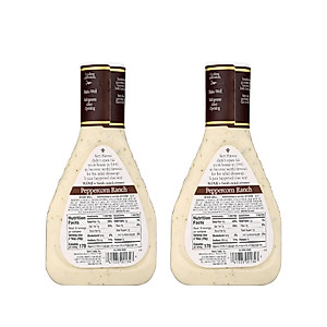 Ken's Steak House Peppercorn Ranch Dressing (Peppercorn Ranch, 16 Fl Oz, Pack of 2)