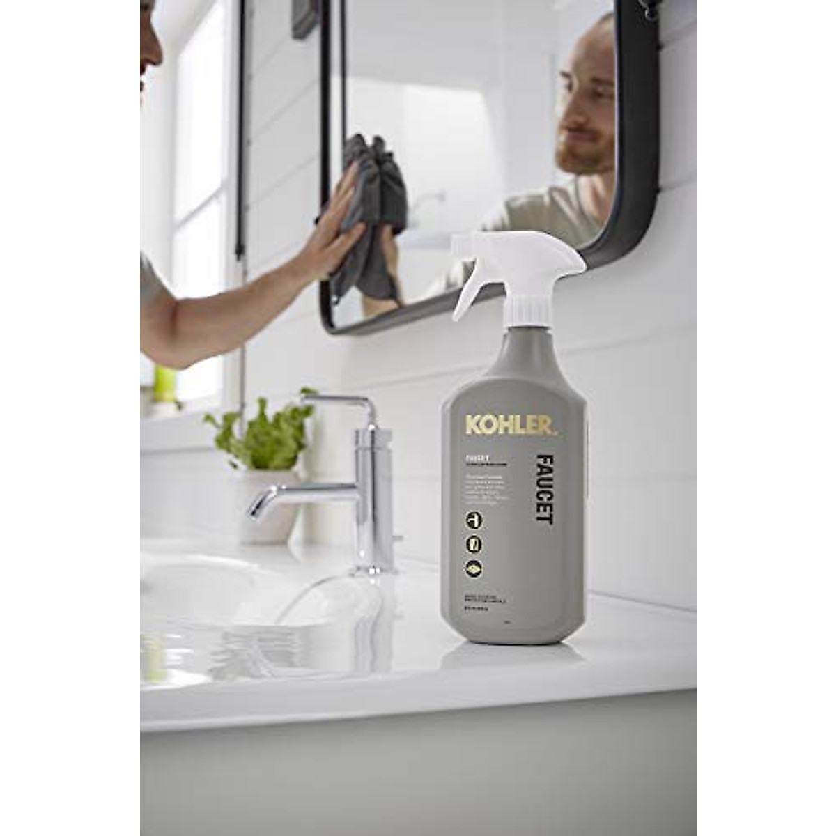 Kohler K-EC23723-NA Faucet Cleaner, Kitchen and Bathroom Cleaner, 28 FL Oz