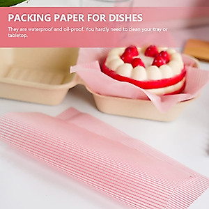 Hemoton 50 Sheets Dry Waxed Deli Paper Sheets Paper Sandwich Paper Liners Food Basket Liners Wax Paper Deli Wrap Wax Paper Sheets for Wrapping Bread and Sandwiches Pink