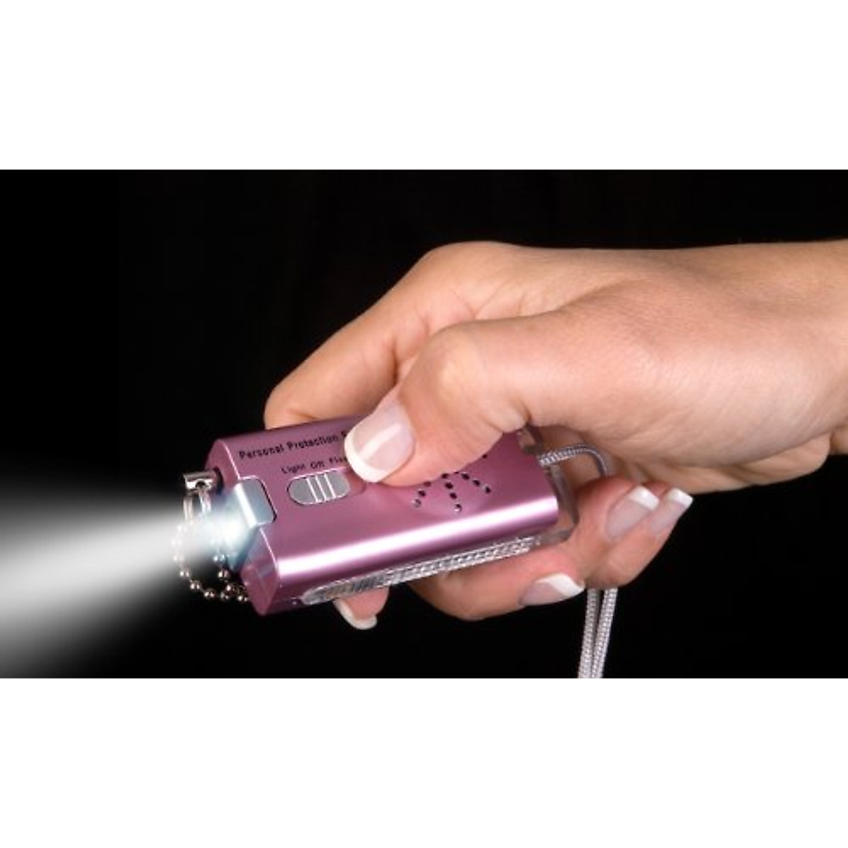Brite Strike – Personal Protection Alarm with 120 dB Loud Security Safe Sound - Complete Emergency Self Defense Device, Battery Powered – Pink