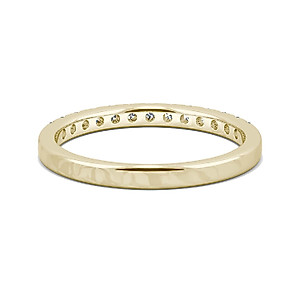 14K Yellow Gold Forever One 1.8mm Round Moissanite Wedding Band-size 8.75 0.29cttw DEW by Charles & Colvard