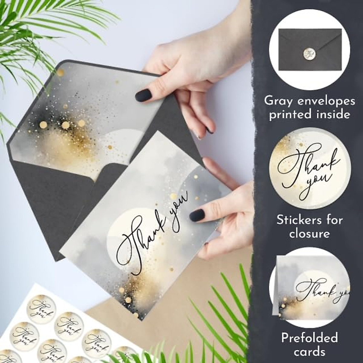 Thank You Cards With Envelopes, Thank You Card, Seal Sticker, Thank You Cards, Wedding, Baby Shower, Graduation, Sympathy Card, Business, Funeral, Thank You Notes, Anniversary