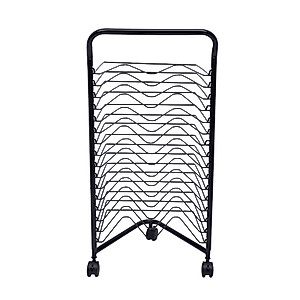 BuYouZaiLaa Art Drying Rack with Wheels for Classroom Painting Crafts 16 Shelves Metal Artwork Storage Display Rack