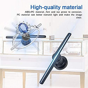3D Hologram Advertising Display LED Fan, Holographic 3D Photos and Videos Projector for Store, Shop, Bar, Casino, Holiday Events Display (US Plug(110-240V))