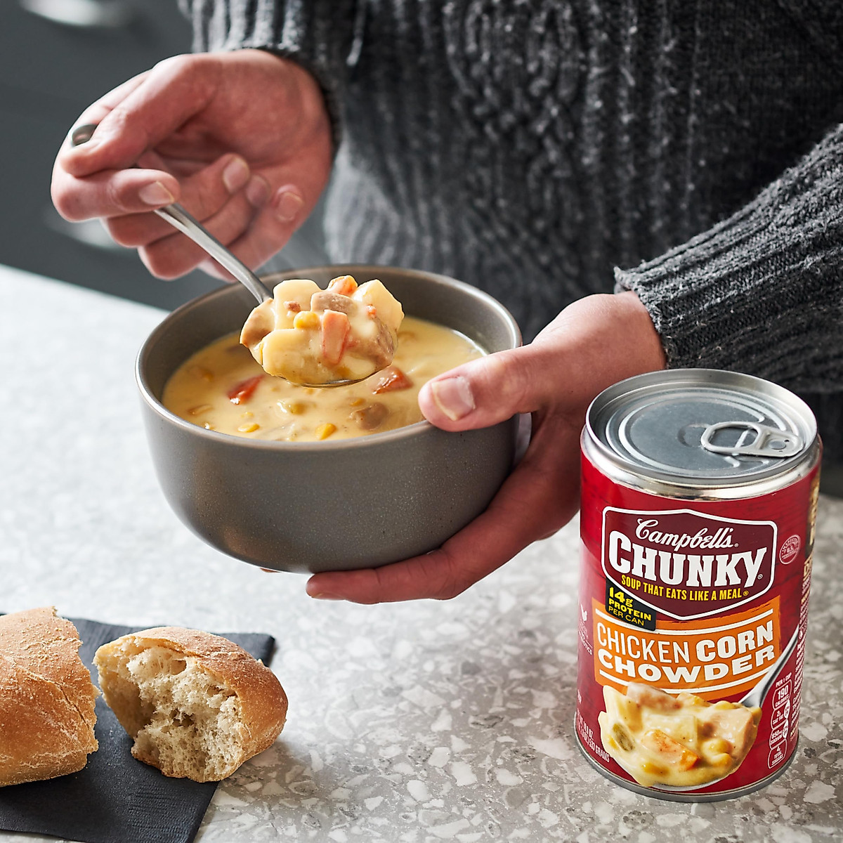 Campbell's Chunky Soup, Chicken Corn Chowder Soup, 18.8 Oz Can