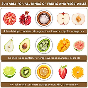 Saxialy Vibrant and Stylish Silicone Fruit Storage Containers - 4pcs Reusable Food Storage Boxes for Onion, Avocado, Tomato, Lemon