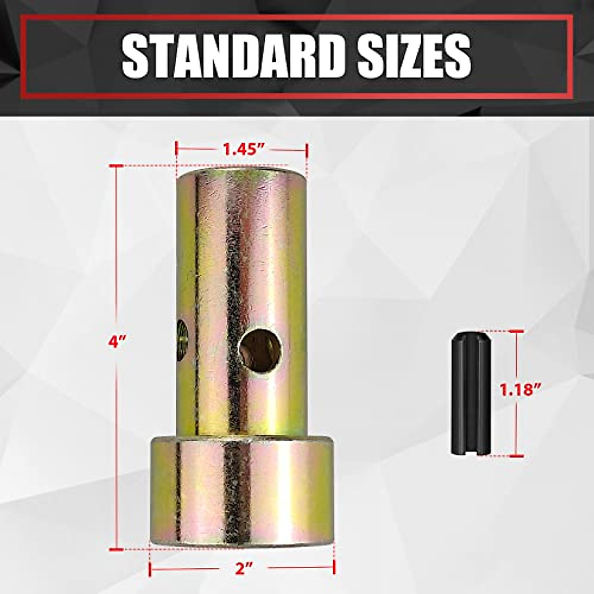 VIAGL 2 Pair of Cat 1 Quick Hitch Adapter Bushings Set for Category I 3-Point Tractors Use with Quick Hitch System