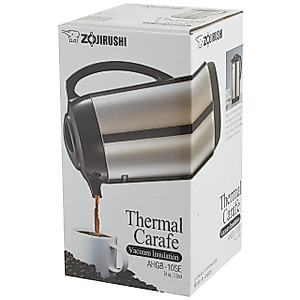 Zojirushi Thermal Serve Carafe, Made in Japan, 1.0 Liter, Polished Stainless Steel